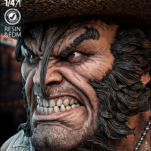 👤 WICKED MARVEL LOGAN PORTRAIT BUST: TESTED AND READY FOR 3D PRINTING ...