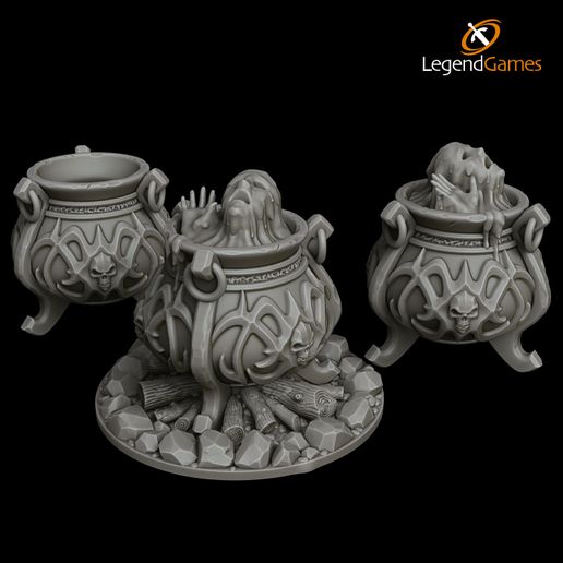 🎃 Witches Cauldron Set - LegendGames・ STL File for 3D printing・Cults