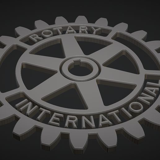 ⚙️ Rotary International Logo 3D Model・ STL File for 3D printing and CNC ...