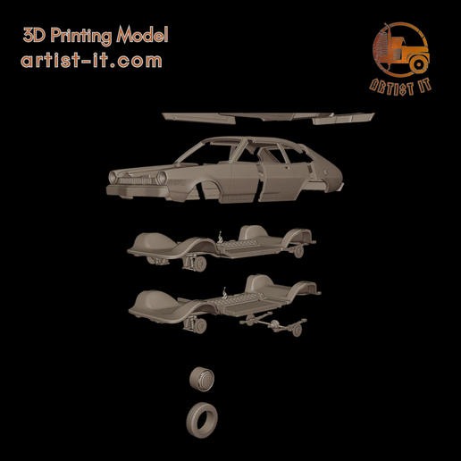 🚙 ford pinto 1973 3d print model・ 3D File for 3D printing and CNC ...