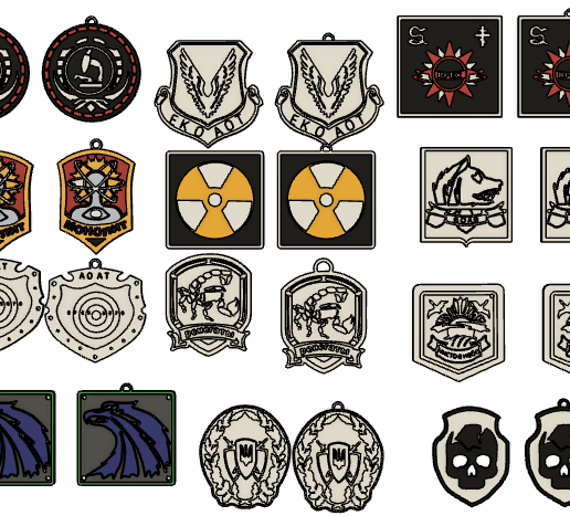 🗝️ Stalker: 12 Patches and Keychains・ STL File for 3D printing・Cults
