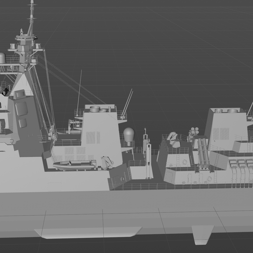 🚢 Japanese DD-120 Shiranui destroyer 3D model material・ OBJ File for 3D ...