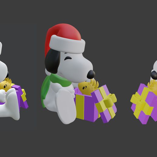 🎄 CHRISTMAS SNOOPY・ STL File for ・Cults