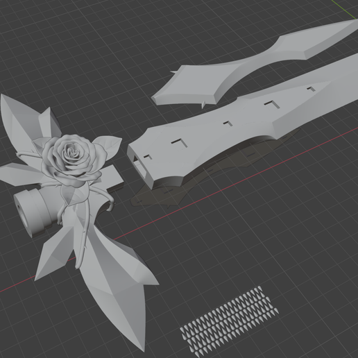 🌹 SAO Blue Rose Sword - 3d printing・ 3D File for 3D printing・Cults
