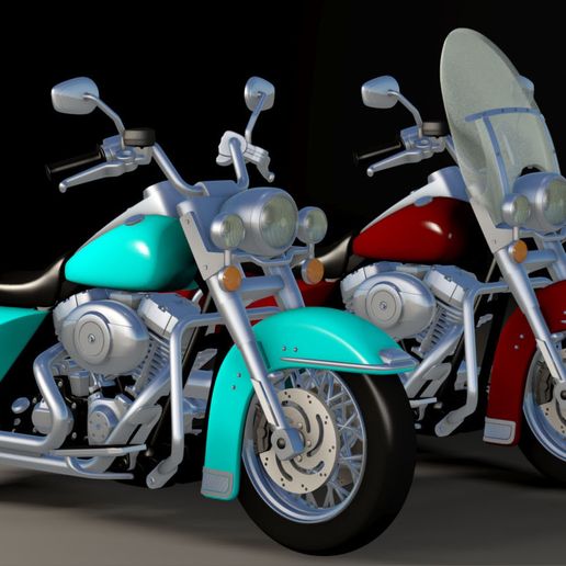 🏍️ HARLEY DAVIDSON ROAD KING FLHR・ STL File for 3D printing・Cults