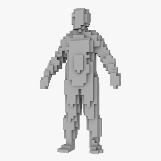 STL file Man Pixel Art 👨 ・3D printer design to download・Cults