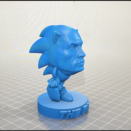 3D printable Sonic the Rock Johnson • made with ender 3・Cults