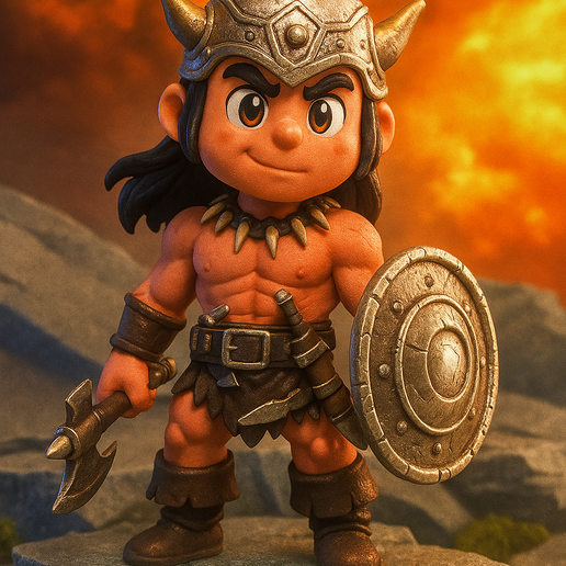 🎬 Conan the Barbarian - Chibi version・ STL File for 3D printing・Cults