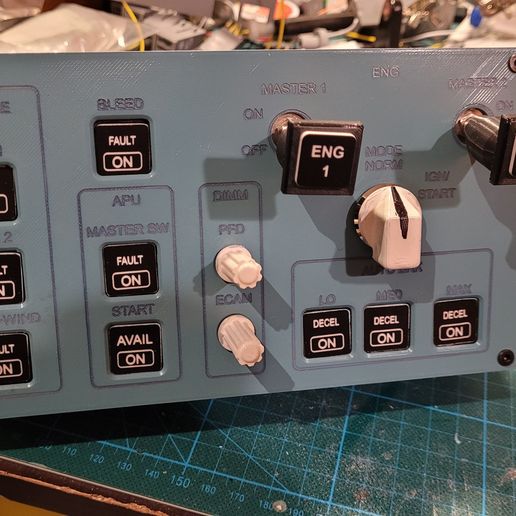 🎲 A320 CUSTOM ENGINE PANEL・ STL File for ・Cults