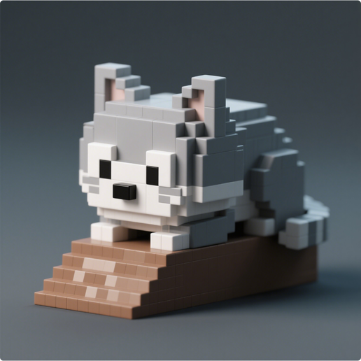 🐱 Pixel Cat・ STL File for 3D printing・Cults