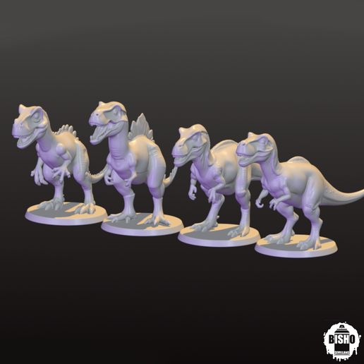 🦖 PACK 4 DINOSAURS for 3D printing, digital files in STL and OBJ ...