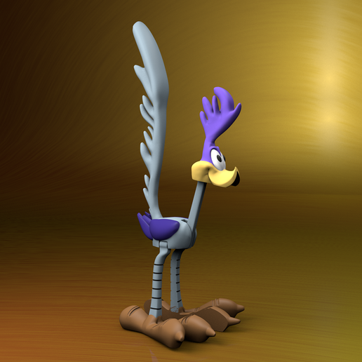 🐉 FLEXI PRINT-IN-PLACE - ROAD RUNNER STL・ STL File for 3D printing・Cults