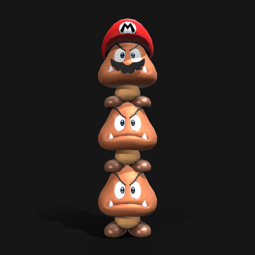 Fichier 3D Tour Goomba de Super Mario Odyssey 🚩 ・Modèle à imprimer en ...