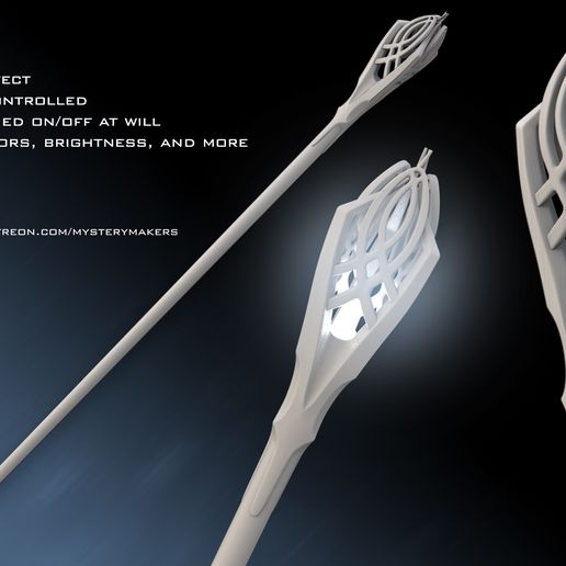 🧙‍♂️ Gandalf the White Light up staff・ 3D File for 3D printing・Cults