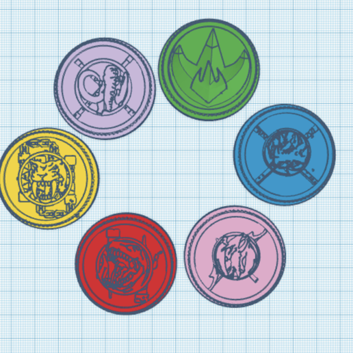 🪙 TMNT Power Ranger Power Coins・ STL File for 3D printing・Cults