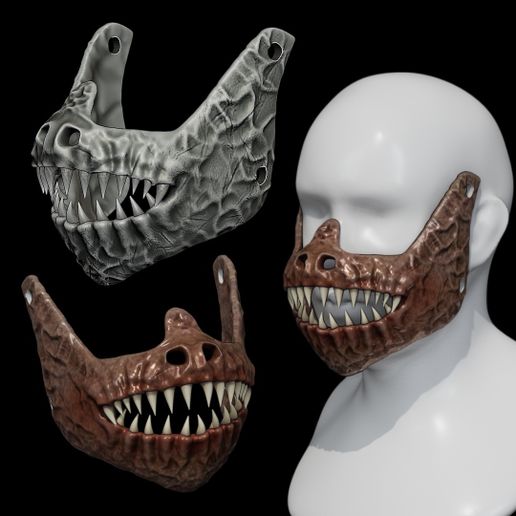 👄 mask mouth fantasy / horror 3d printing cosplay 1・Free 3D File for 3D ...