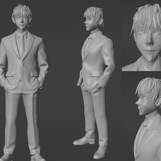🎨 Satoru Gojo - Jujutsu Kaisen Wearing a Suit・ STL File for 3D printing ...