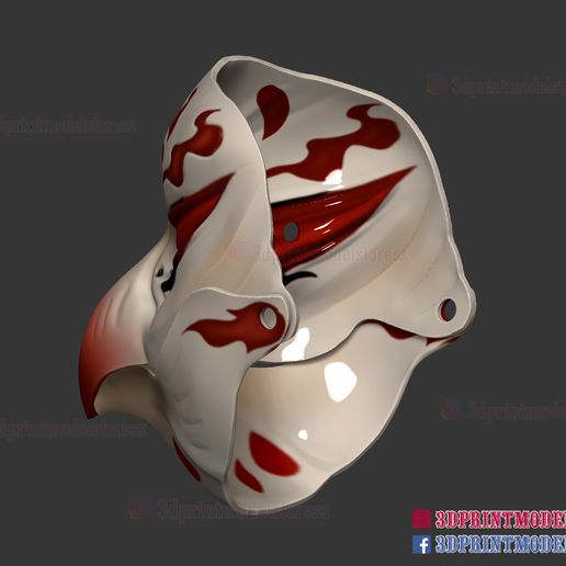 🐦 Japanese Kitsune Bird Mask・ 3D File for ・Cults
