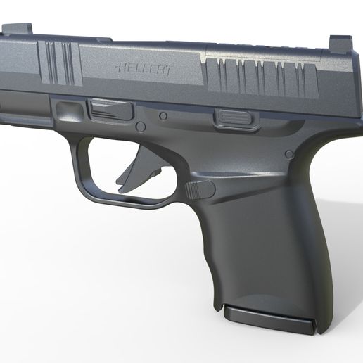 🔫 Springfield Hellcat REAL SIZE 3D PISTOL MOLD（NURBS modeling)・ STEP ...