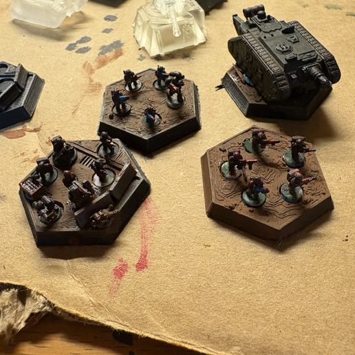 🧲 BattleTech 6mm 3D Infantry and Battle Armor Hex Bases・3D Print・Cults