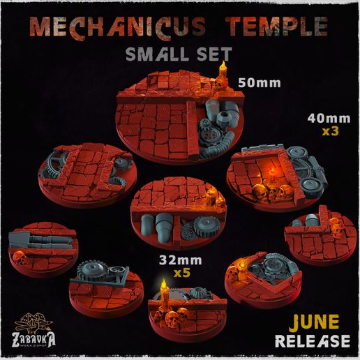 🕍 Mechanicus Temple - Bases & Toppers (Small Set)・ 3D File for 3D ...