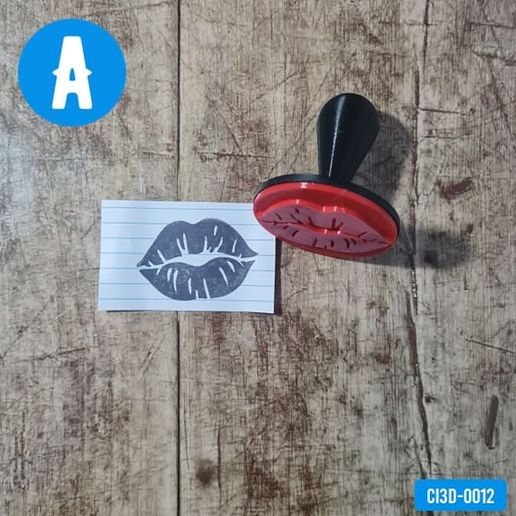 🦭 Lip stamp for ink - Lip stamp for ink・ STL File for 3D printing・Cults
