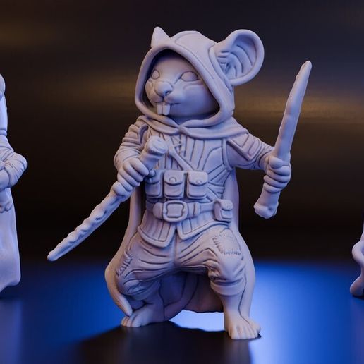 🎲 Musteval Guardinal - Mousefolk Rogue (DND / TTRPG)・Archivo STL Gratis ...