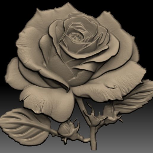 STL file Rose relief 3D print model 🌹 ・3D printing model to download・Cults