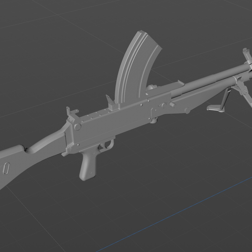 🔫 British "Besal" machine gun digital model material・ OBJ File for 3D ...