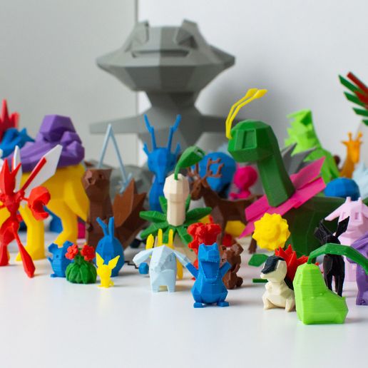 3D file Low Poly Pokemon Collection Generation 2 🐉 ・3D printer design ...