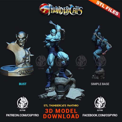 Archivo 3D Panthro from Thundercats STL files 3D printing collectibles 🧑‍🔧 ・Objeto imprimible en ...