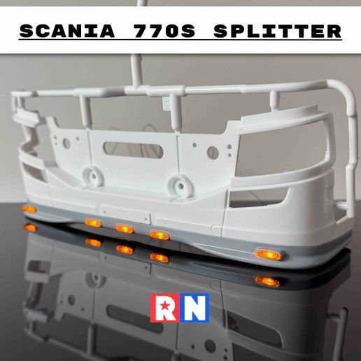 🚚 1/14 Scania 770s pare-chocs avant avec lumières・Fichier STL pour ...