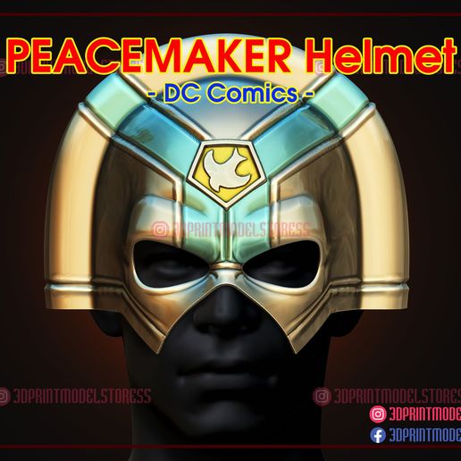🪖 Peacemaker Helmet - TV Series - John Cena - The Suicide Squad Cosplay ...