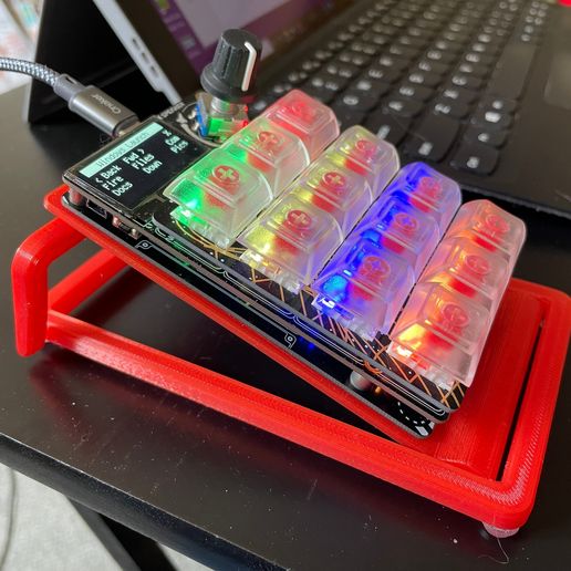 3D printing MacroPad Print-In-Place Stand・Cults