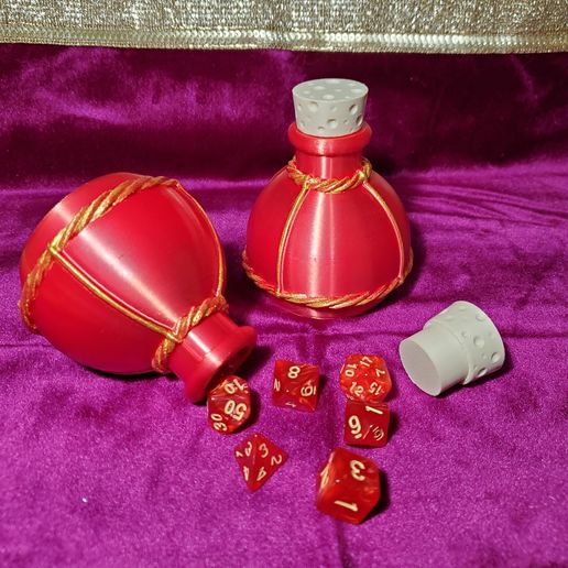 🧑‍⚕️ Health potion dice bottle・ STL File for 3D printing・Cults