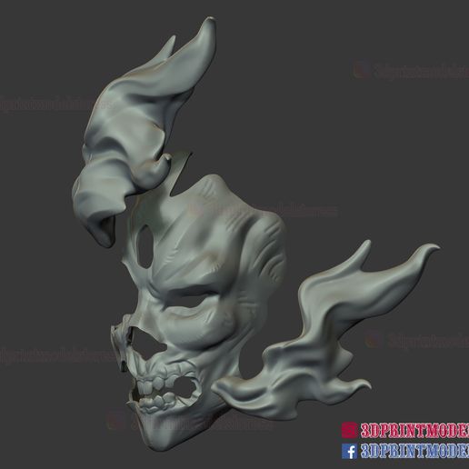 👻 Máscara de Ghost Rider - Casco Marvel Comic Cosplay Halloween・Archivo ...