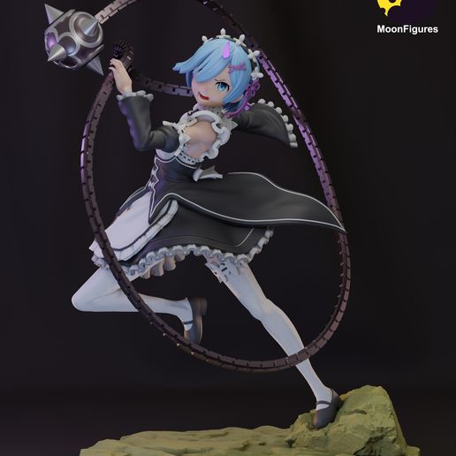 👧 Rem・ STL File for 3D printing・Cults