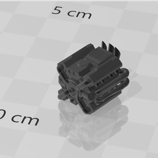 🚗 1/64th scale engine・ STL File for 3D printing・Cults
