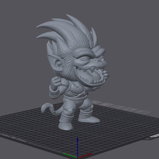 👶 Baby Vegeta Ape pop・ 3MF File for 3D printing・Cults