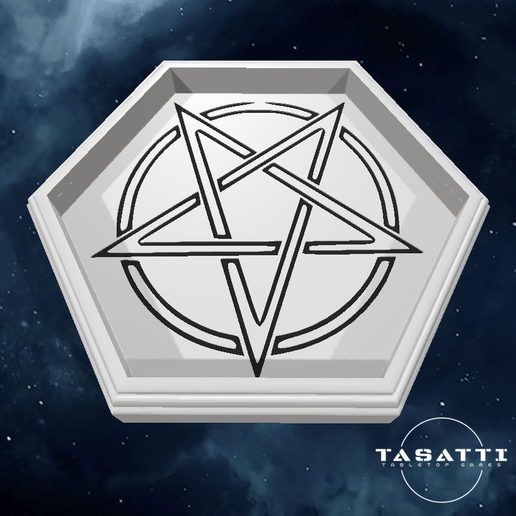 🎲 Pentagramme DND Plateau à dés・Fichier STL pour Impression 3D・Cults