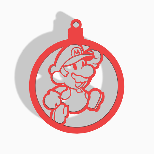 STL file Christmas Ornament Mario || Christmas Mario Sphere 🎄 ・3D ...