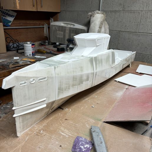 3D printing RC Crew Boat 3307 1m long • made with Ender 3・Cults