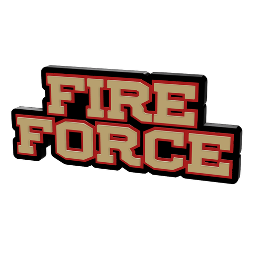 🔥 3D MULTICOLOR LOGO/SIGN - Fire Force・ STL File for 3D printing・Cults