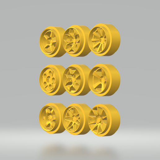 🥵 pack rims aftermarket 1/32・ STL File for 3D printing・Cults