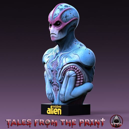 👽 Resident Alien Harry Vanderspeigle bust - Fan art - One part and ...