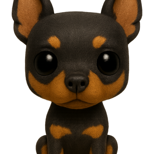 🐕 Miniature Pinscher Funko-Style Figurine – 3D Model・ STL File for 3D ...