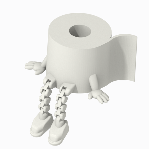 🧻 Toilet Paper Dude – Quirky Paper Roll STL Figure 😎🧻・ STL File for 3D ...