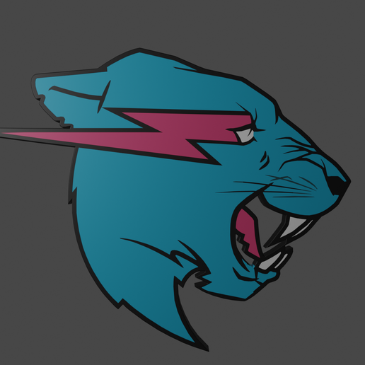 🎨 Mr. Beast Logo・Free STL File for ・Cults