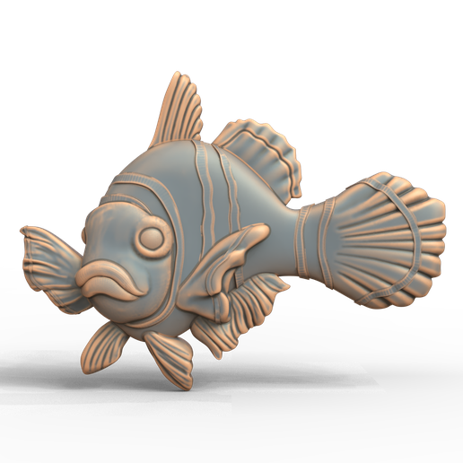 📁 3D Model STL File for CNC Router Laser & 3D Printer 1399. Fish・文件用于 3D 三维打印以及数控加工 - 激光切割・Cults