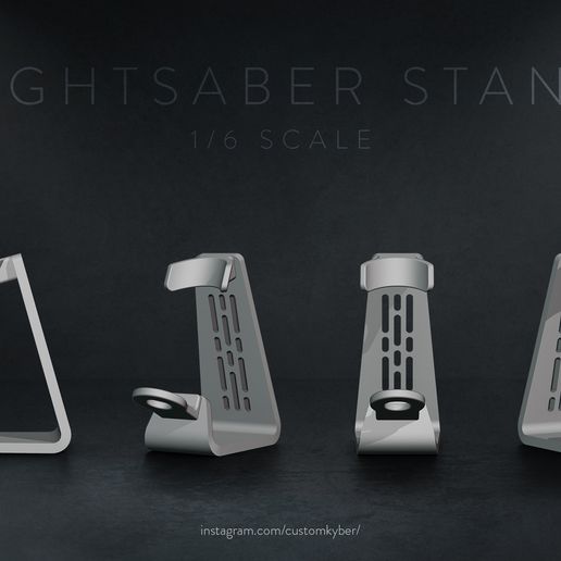 ⭐ Lightsaber Stand v2 - Custom Display Accessory for 1/6 Figures・ 3D ...